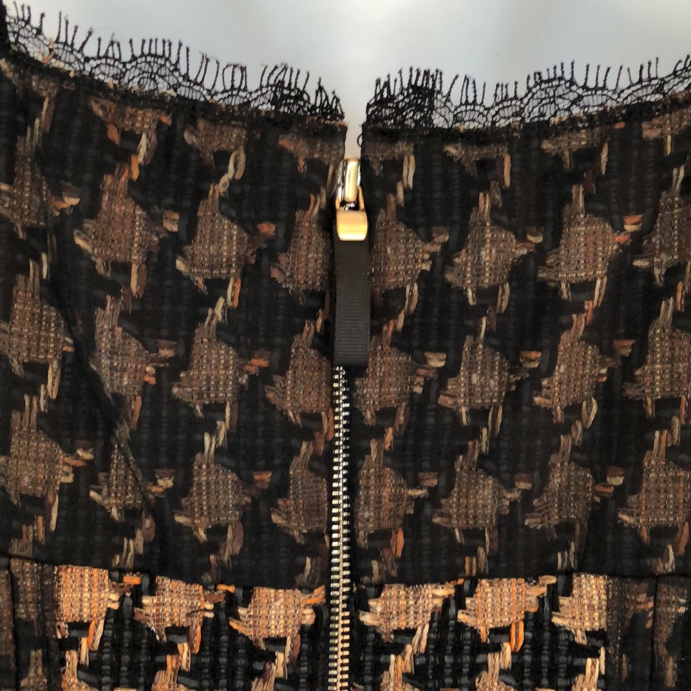 Etcetera Eccoci Black And Gold Tweed Houndstooth Part… - Gem